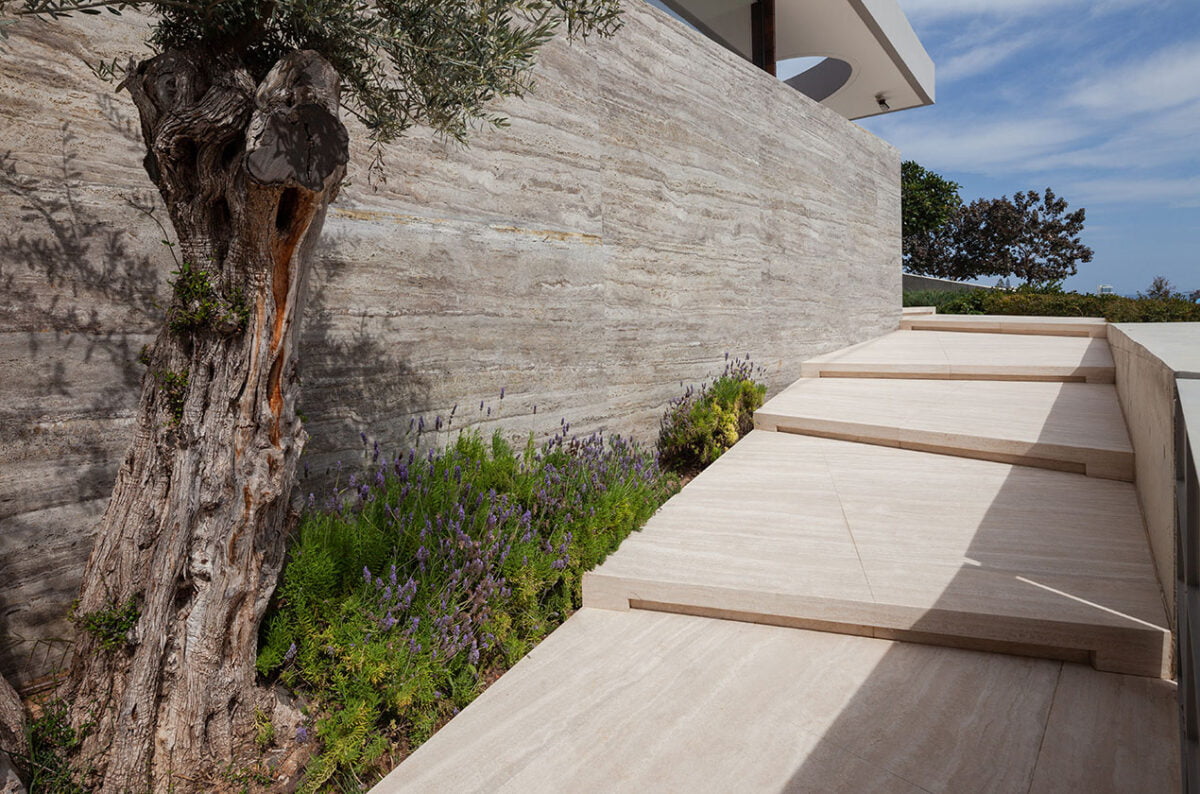 Tranquil Travertine — Majestic Entrance