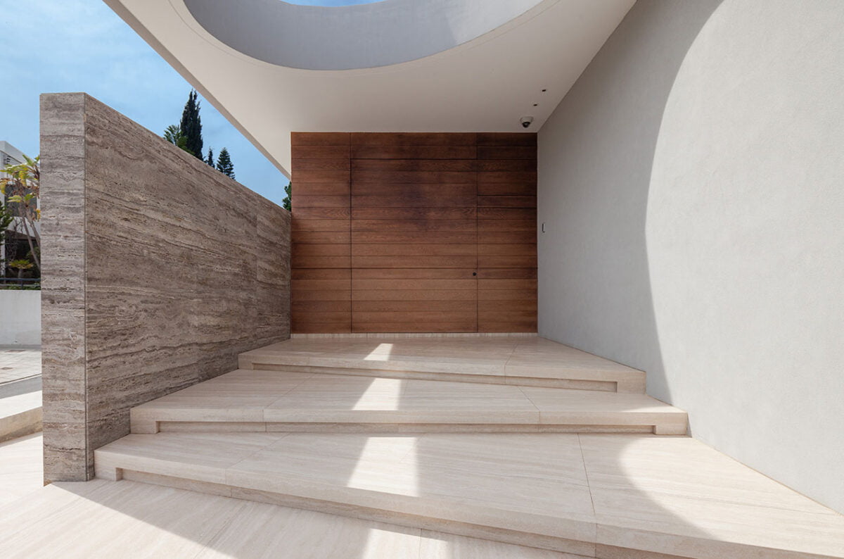Tranquil Travertine — Majestic Entrance