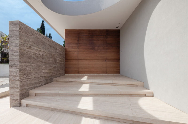 Tranquil Travertine — Majestic Entrance